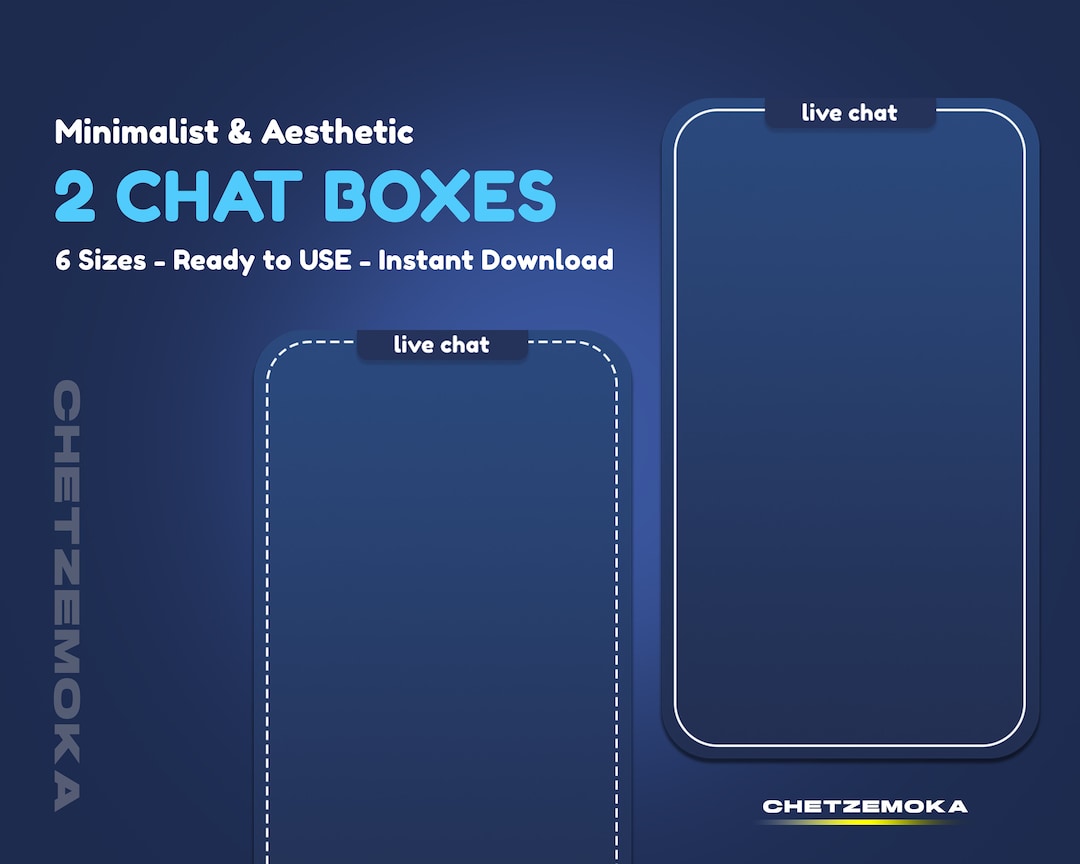 Twitch Chat Box Overlay | Minimal and Aesthetic Chat Box Stream | 2 ...