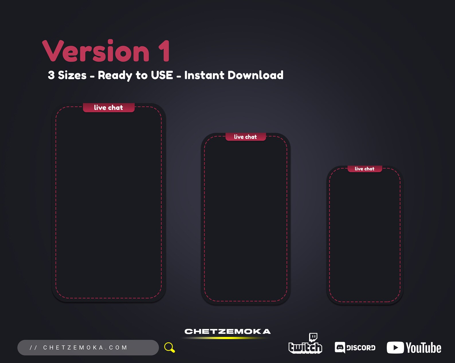Twitch Chat Box Overlay Minimal and Aesthetic Chat Box Stream 2 Themes ...