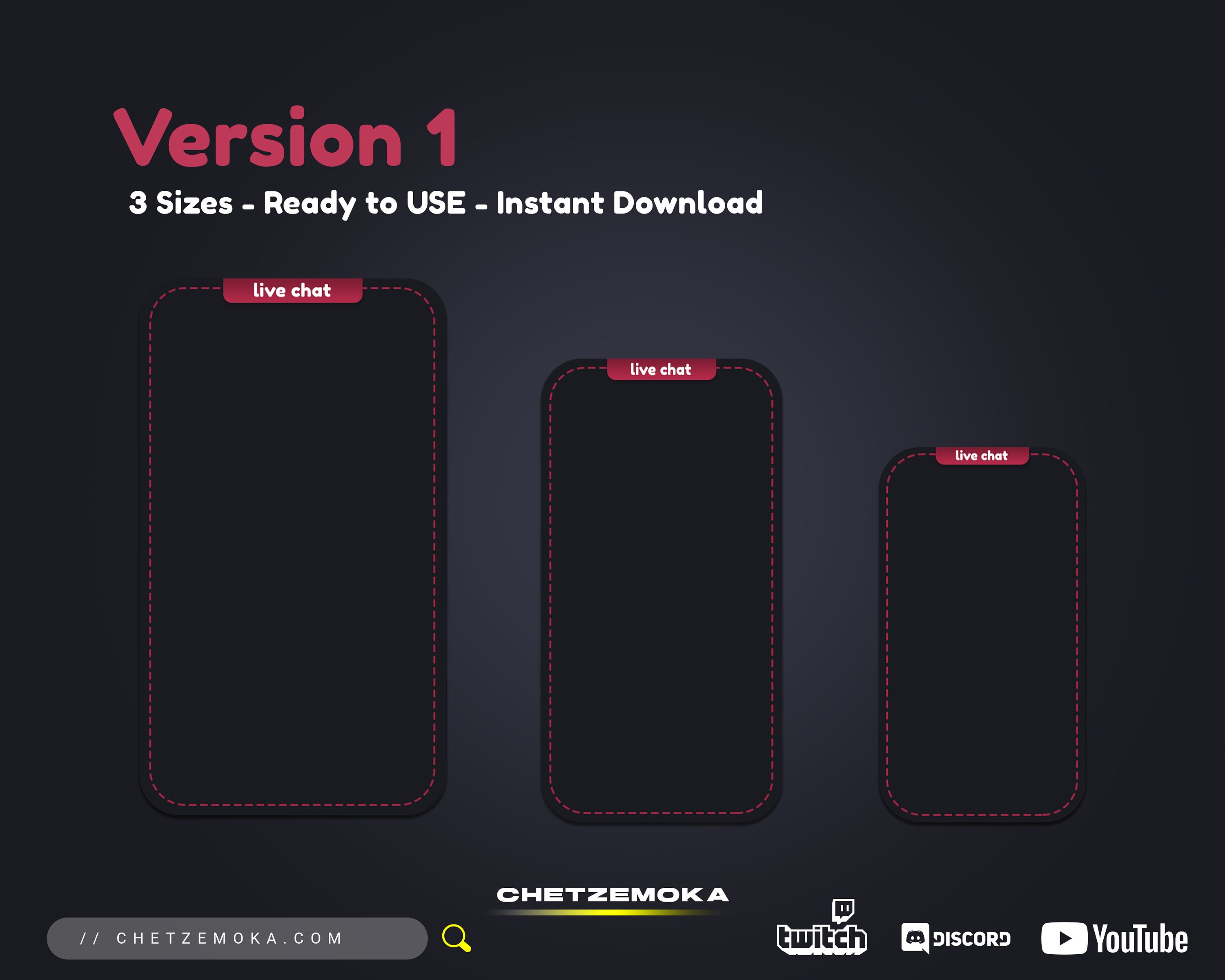 Twitch Chat Box Overlay Minimal and Aesthetic Chat Box Stream 2 Themes ...
