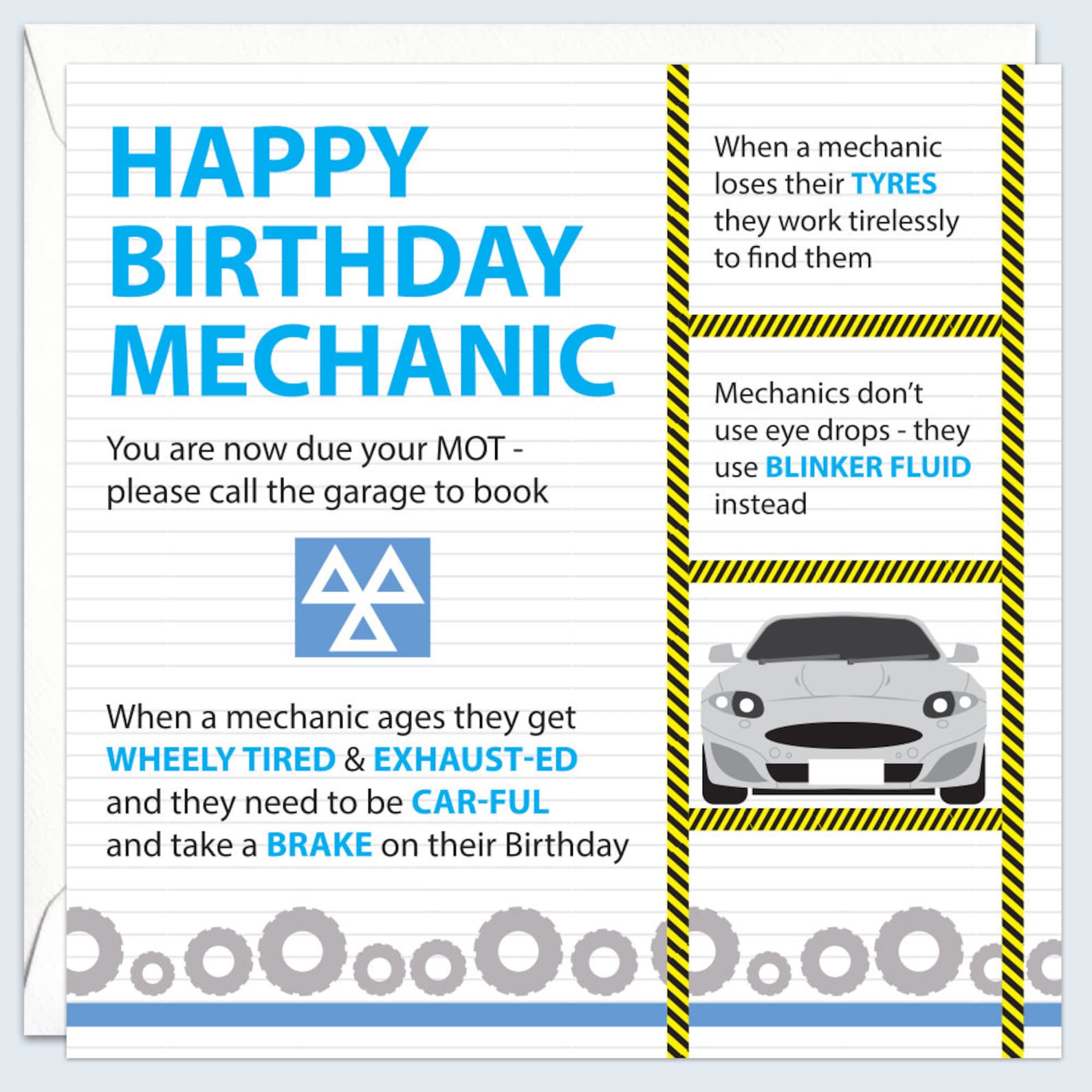 Happy Birthday Mechanic Card - Etsy