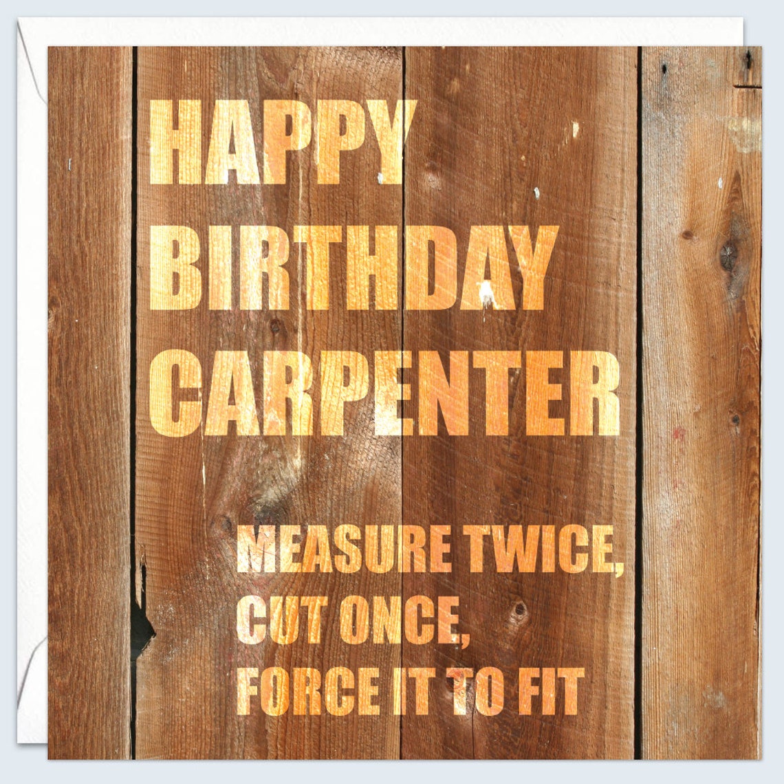 Happy Birthday Carpenter Card - Etsy