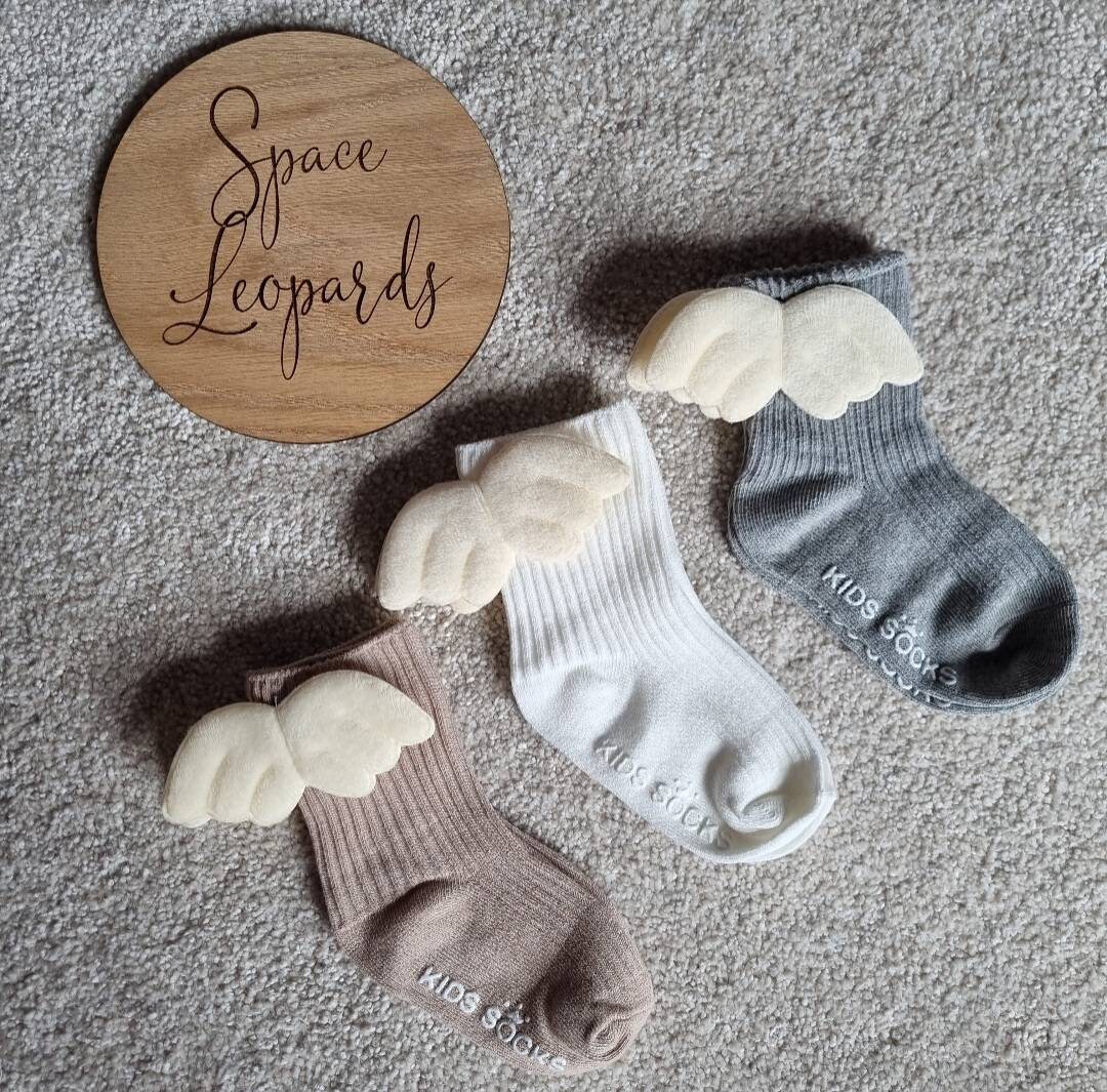 Baby and Toddler Angel Wing Socks - Etsy UK