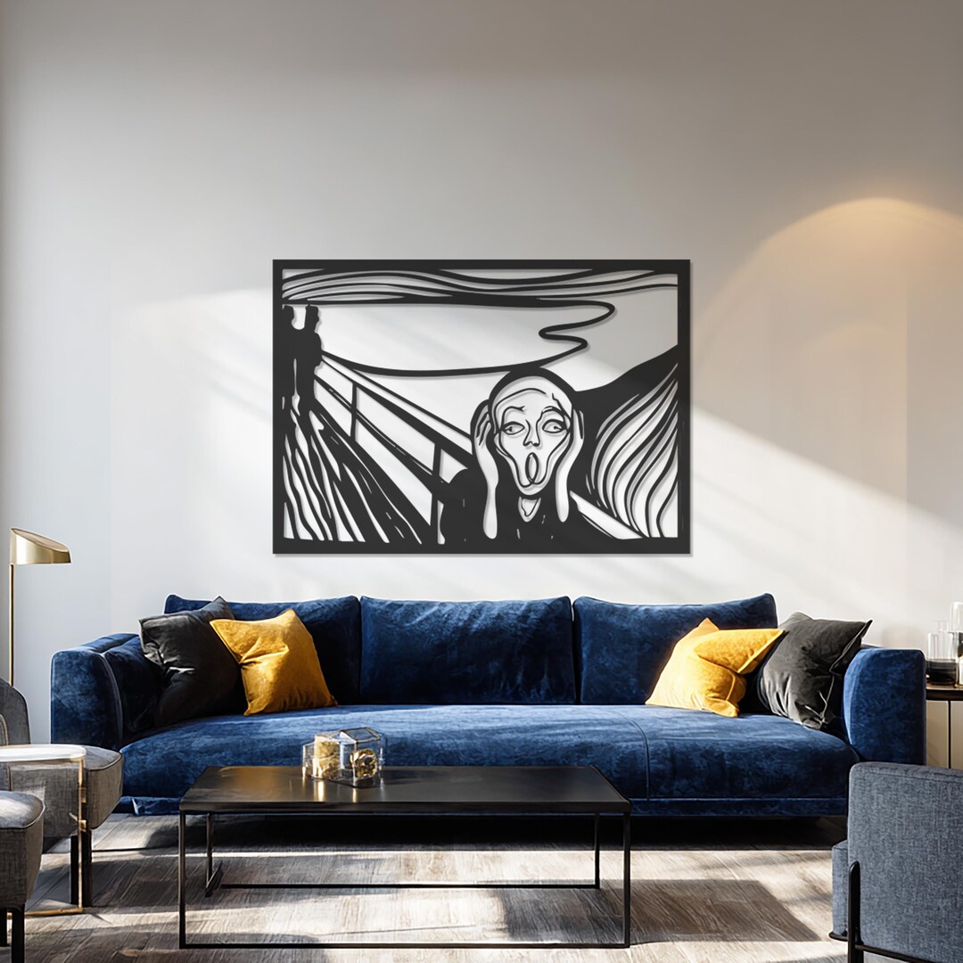 Edvard Munch 'the Scream' Metal Wall Art, Iconic Artwork Inspired ...