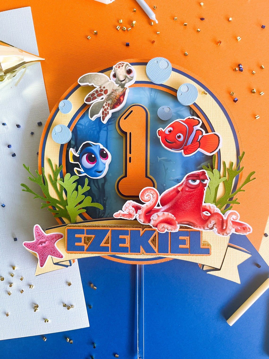 Finding Nemo/ Finding Dory Themed 3D Cake Topper Boy Cake Topper - Etsy