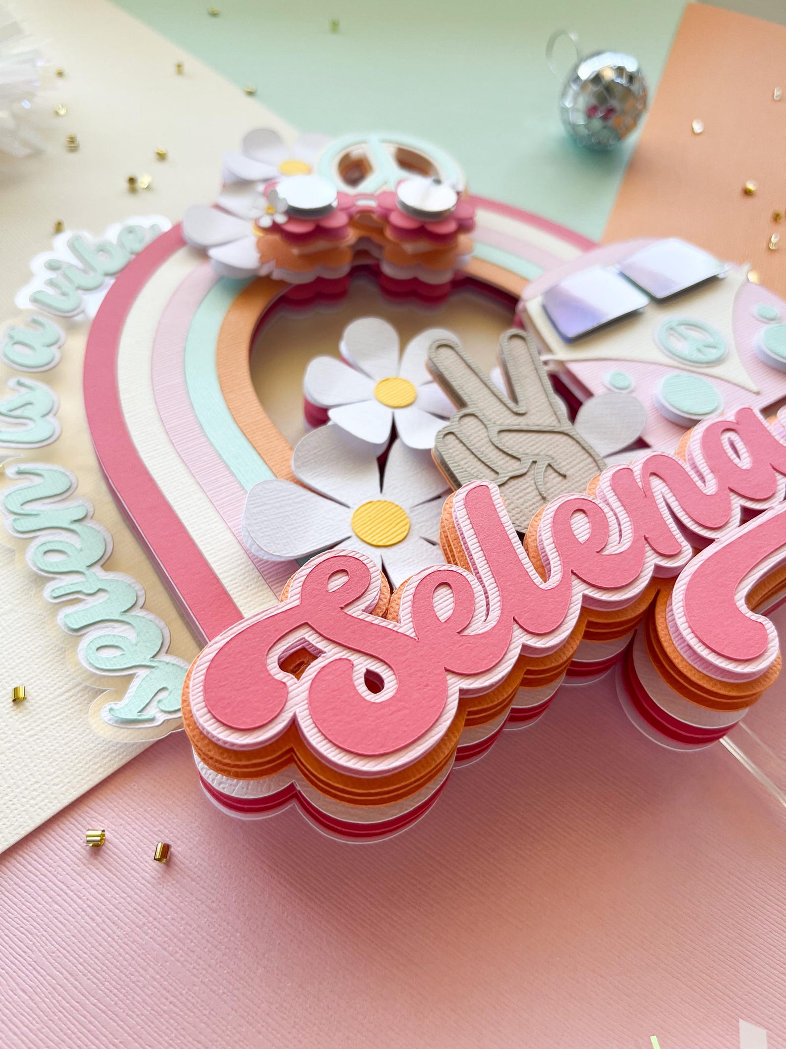 Groovy 3D Cake Topper | Girl Groovy 3D Cake Topper | Retro Girly Cake ...