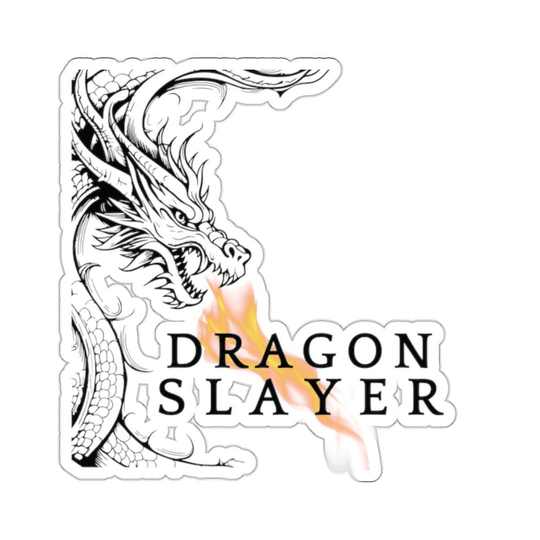 Dragon Slayer Sticker, Kiss-cut Stickers - Fantasy Decal, Mythical ...