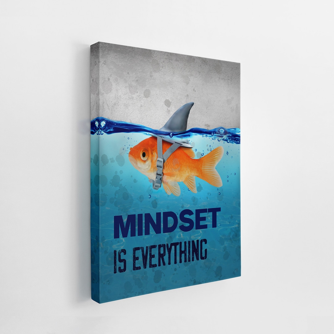 Mindset Canvas Art Print Motivational Wall Decor - Etsy