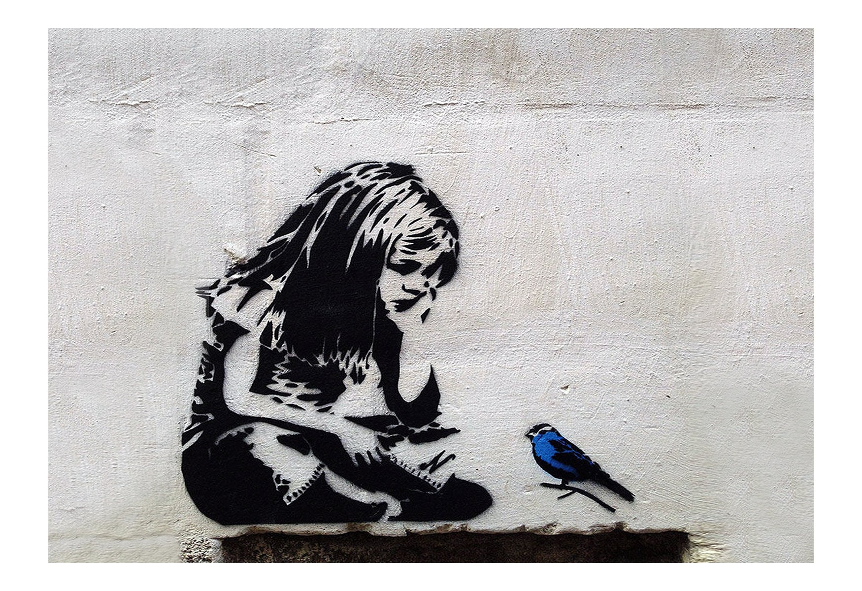 Girl With Blue Bird Banksy Poster Graffiti Street Wall Art - Etsy Italia