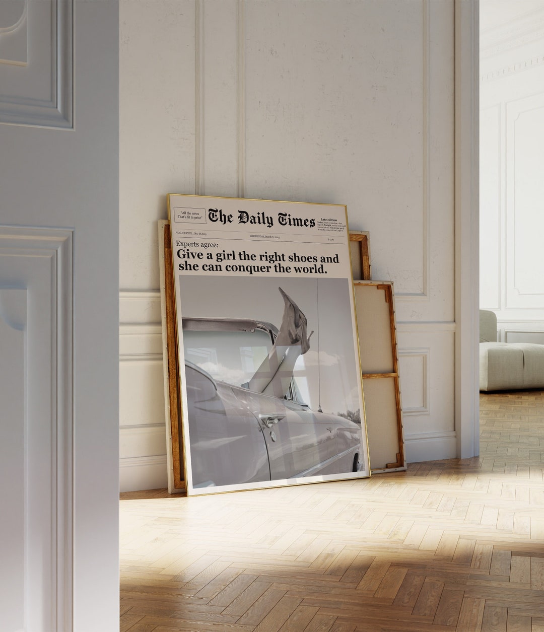 Newspaper Poster Trendy Wall Art Typography Art Print Cute - Etsy