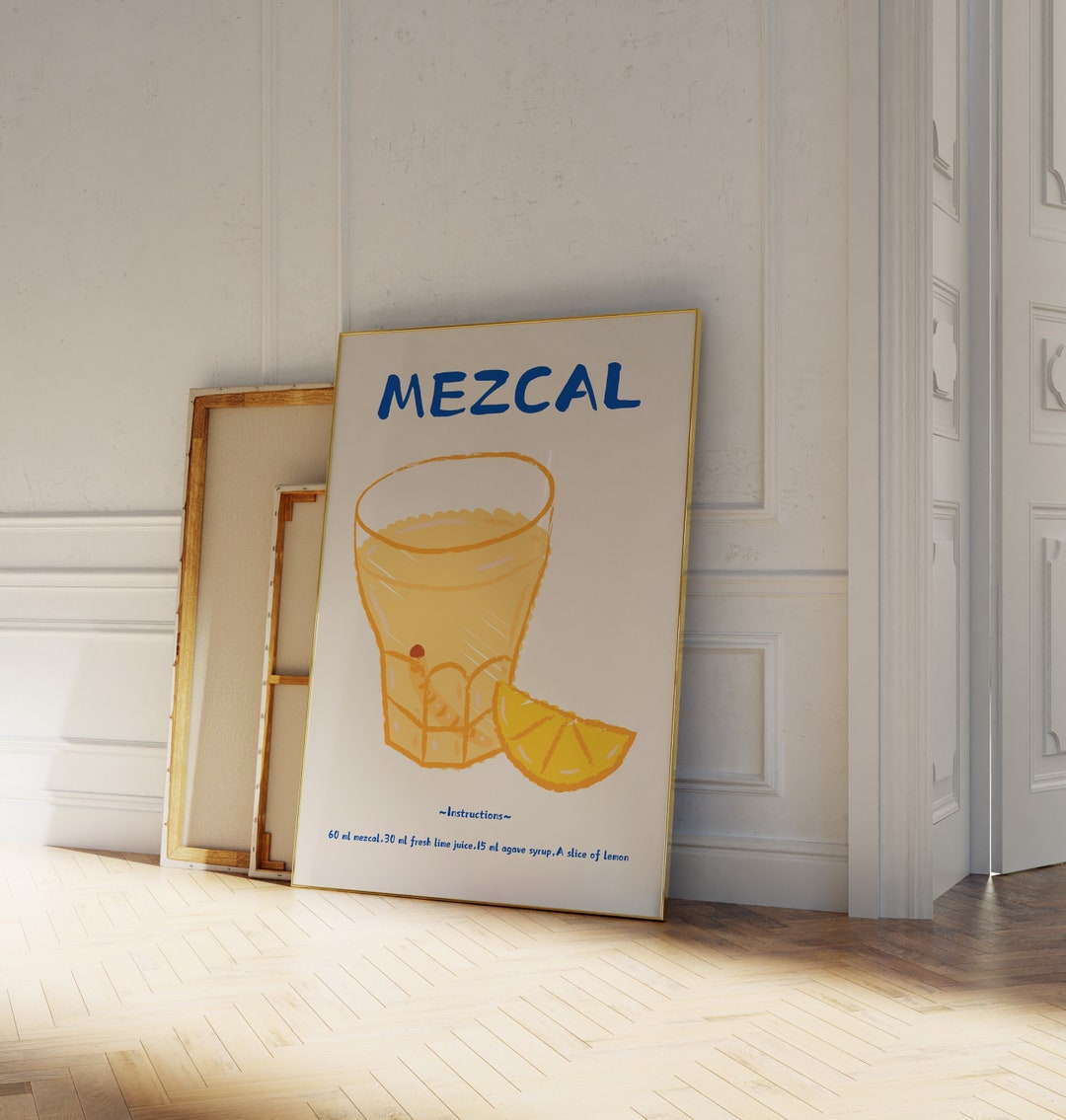 Mezcal Print Digital Download Mexican Cocktail Poster Printable Wall ...
