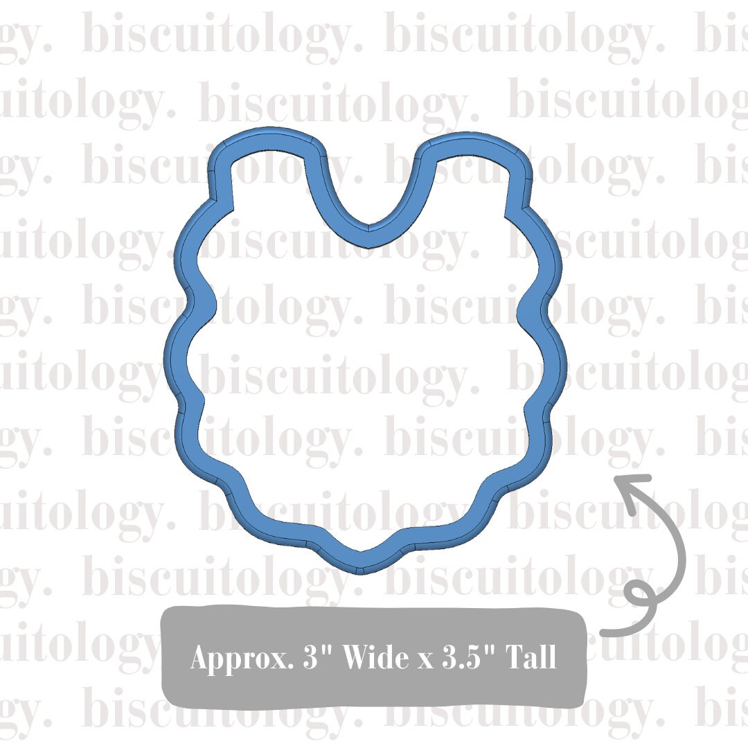 Ruffle Baby Bib Cookie Cutter Fondant Cutter - Etsy