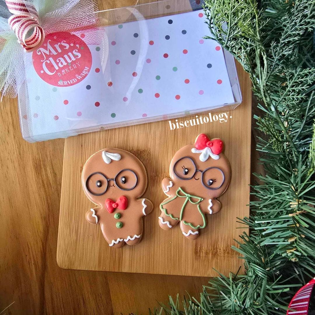 Gingerbread Boy and Girl Cookie Cutter Christmas Fondant Cutter - Etsy
