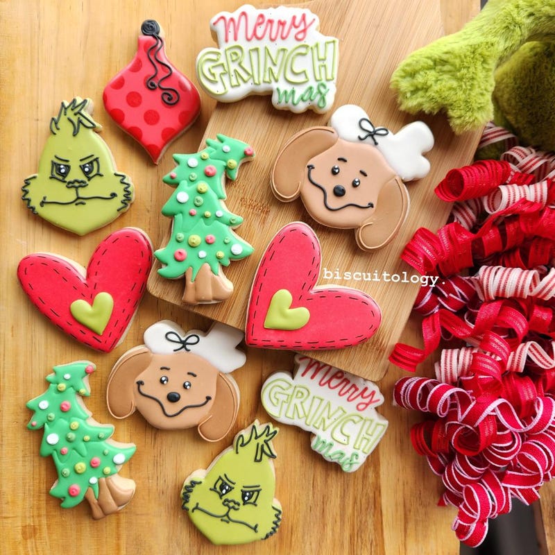 Grinch Christmas Cookies - Etsy