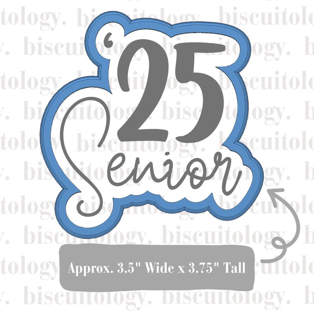 2025 Senior Graduation Hand Lettered Cookie Cutter Fondant Cutter Class ...