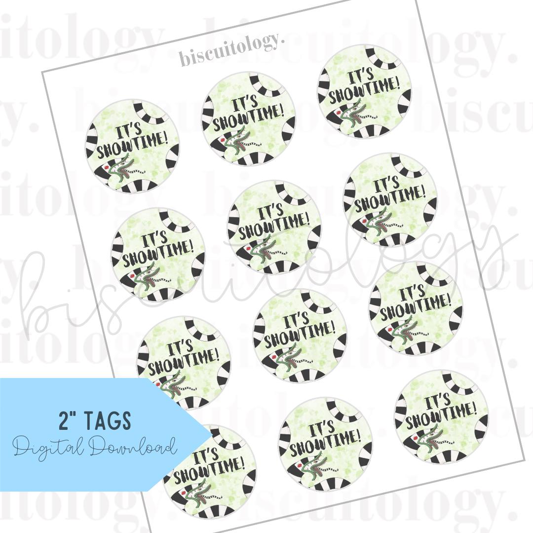 It's Showtime Sandworm Cookie Tag Square & Circle - Etsy