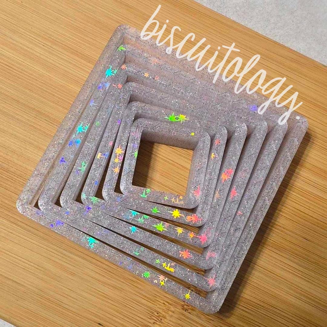 Square Cookie Cutter Nested Set Square Fondant Cutter Clay Cutter - Etsy
