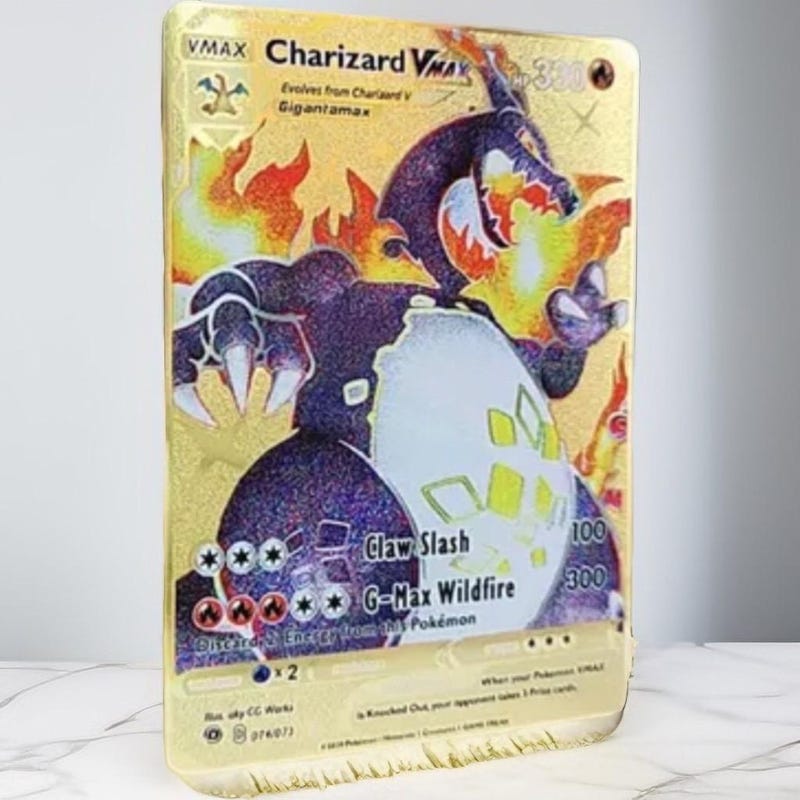 Charizard Vmax Gold - Etsy