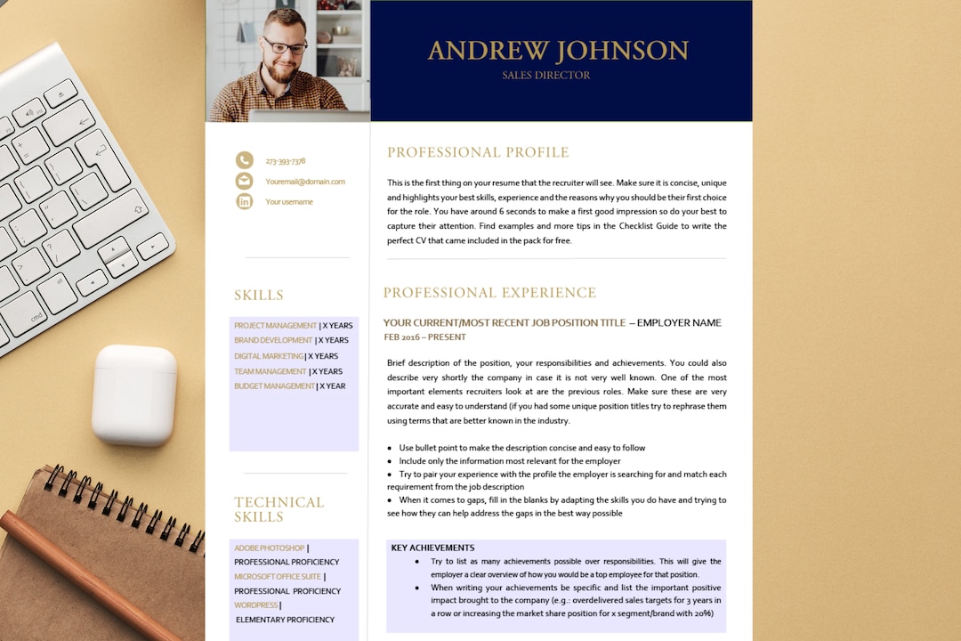 Modern Executive Resume Template | C Level Resume | Cv Template Word ...