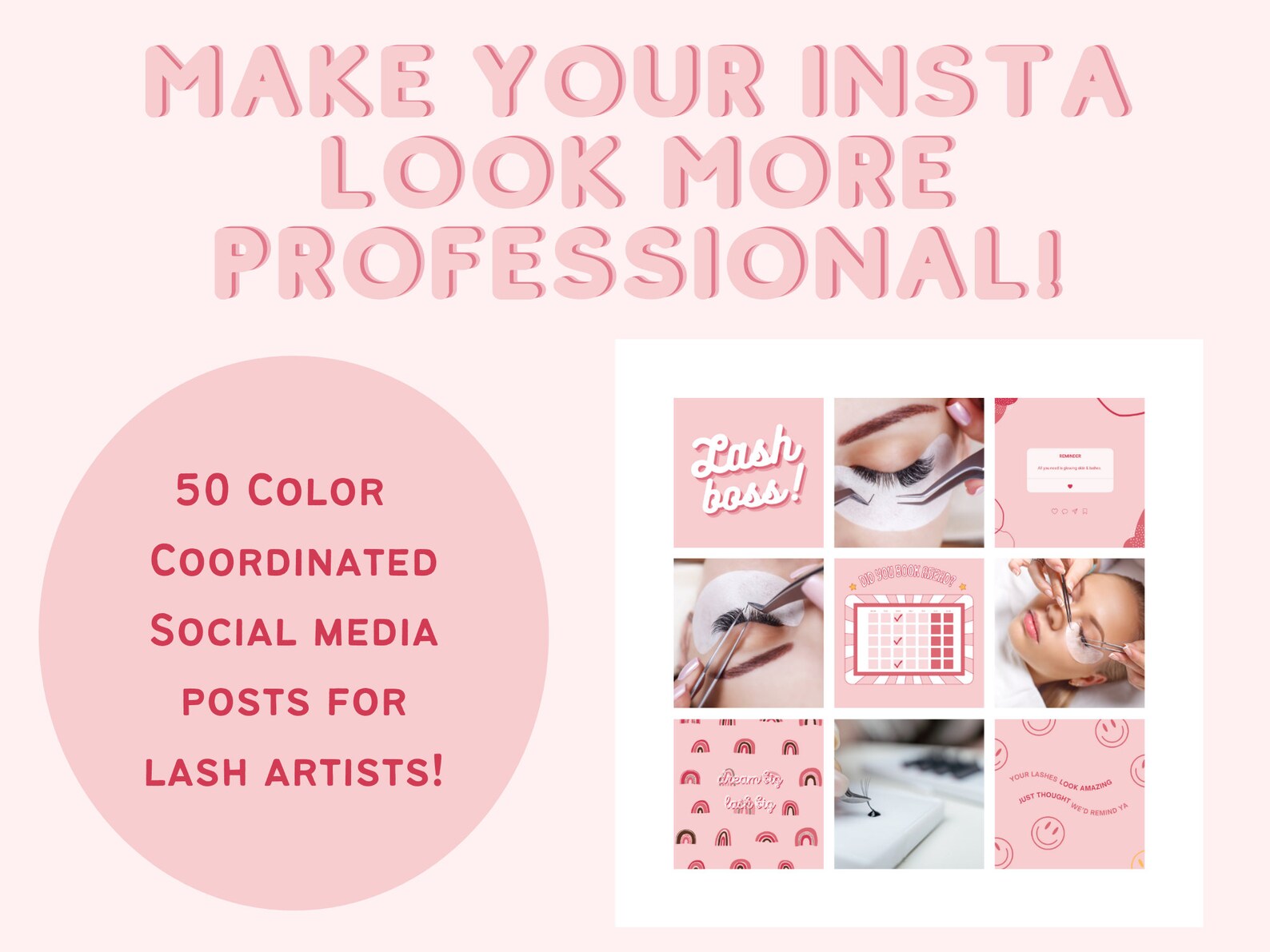 50 Pink Lash Artist Instagram Posts Lash Tech Lashes Posts Lash Artists ...