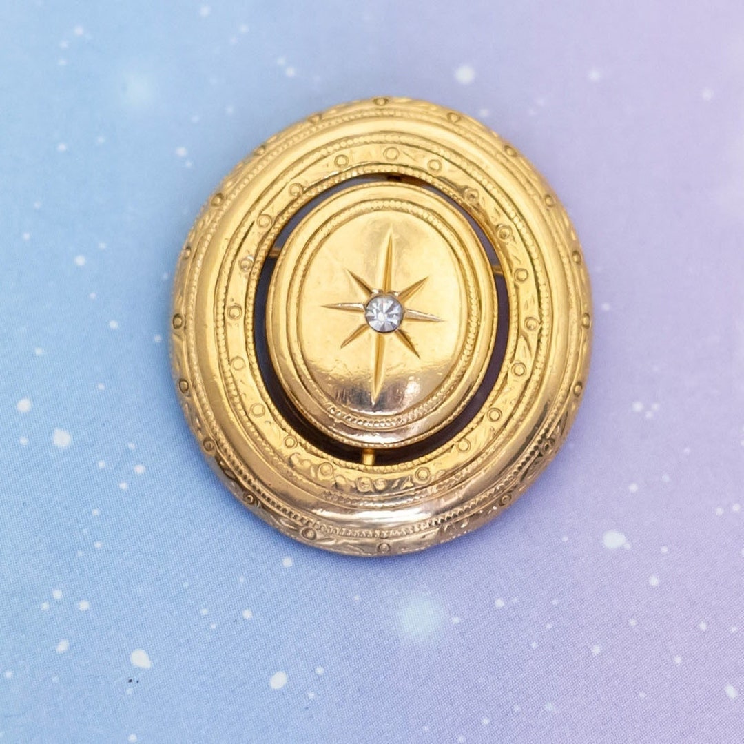 Vintage Victorian North Star Locket Brooch by Avon - J32 - Etsy