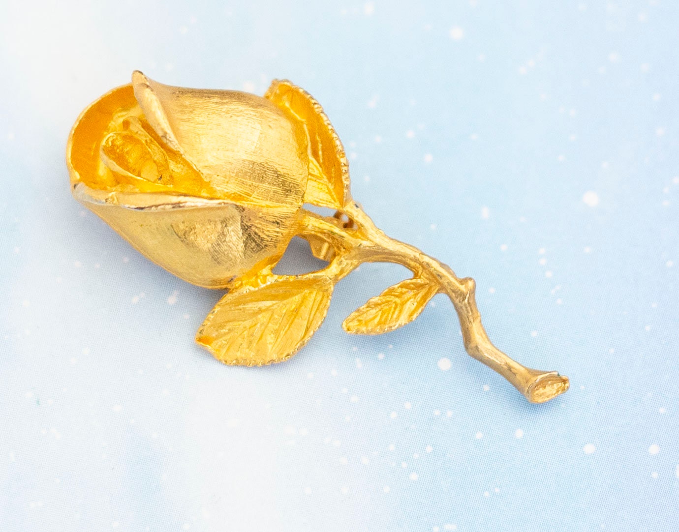 Vintage Frozen Ember Blumen Brosche | Goldfarbene Brosche | J7 - Etsy.de