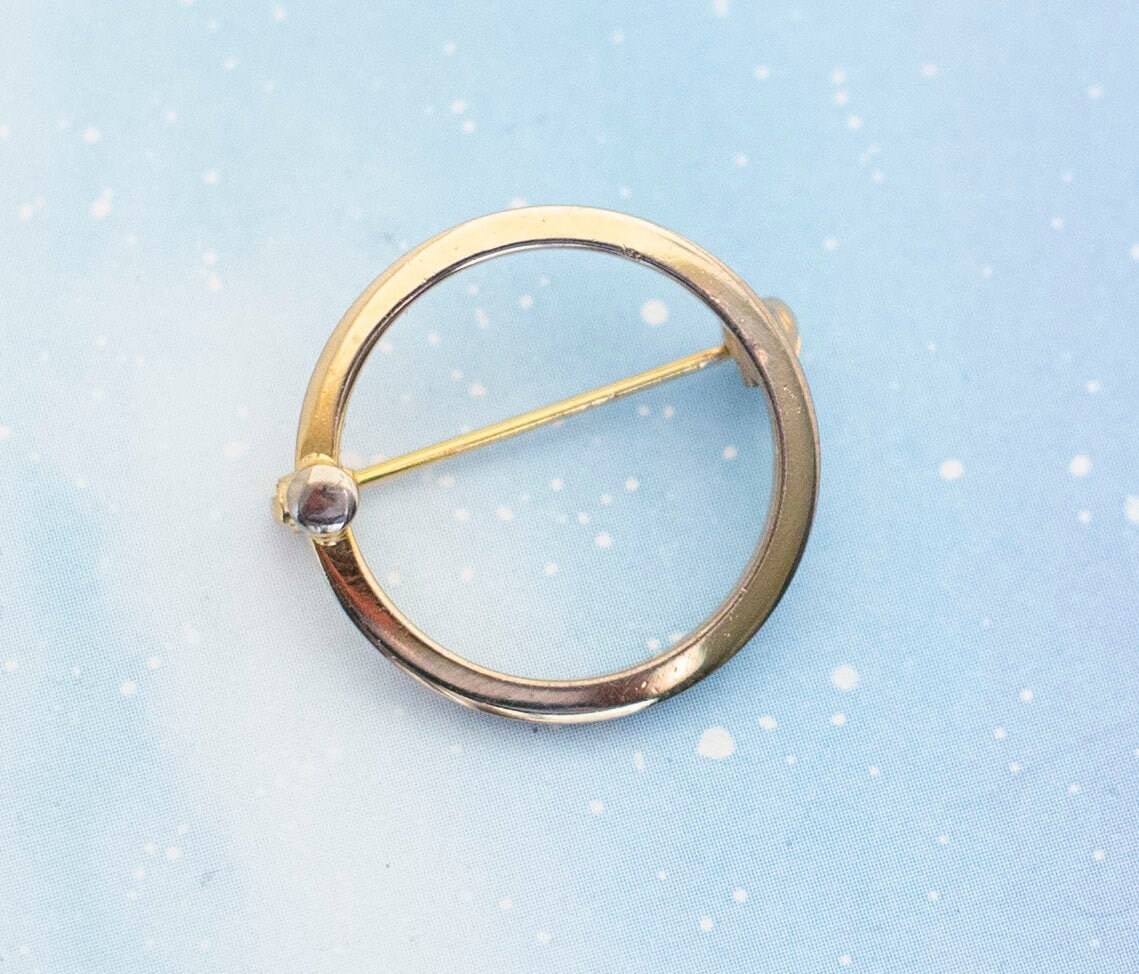 Vintage Simple Ring Brooch Gold Tone Brooch J3 - Etsy