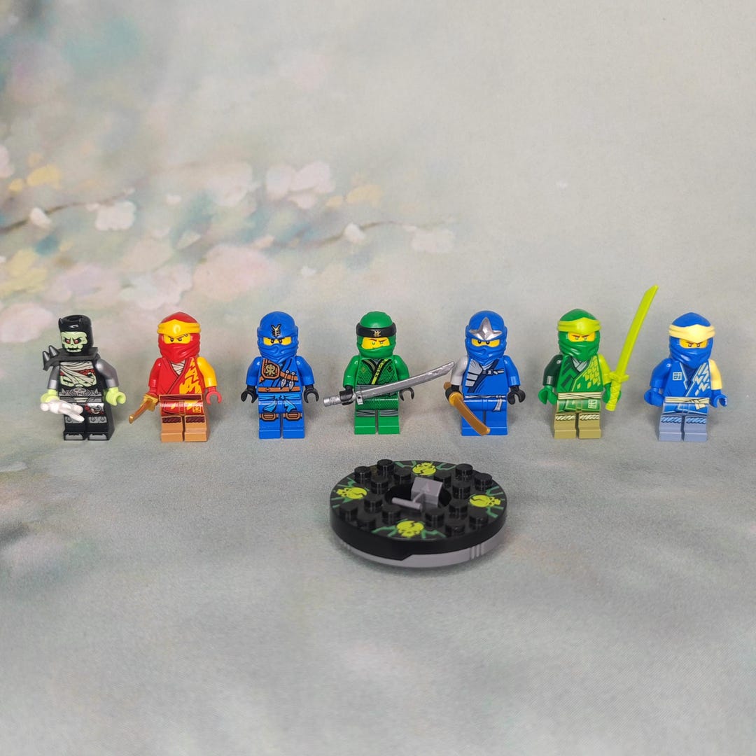 Set of 7 Lego Ninjago Minifigures | Jay Zukin Jungle Robe | Bone ...