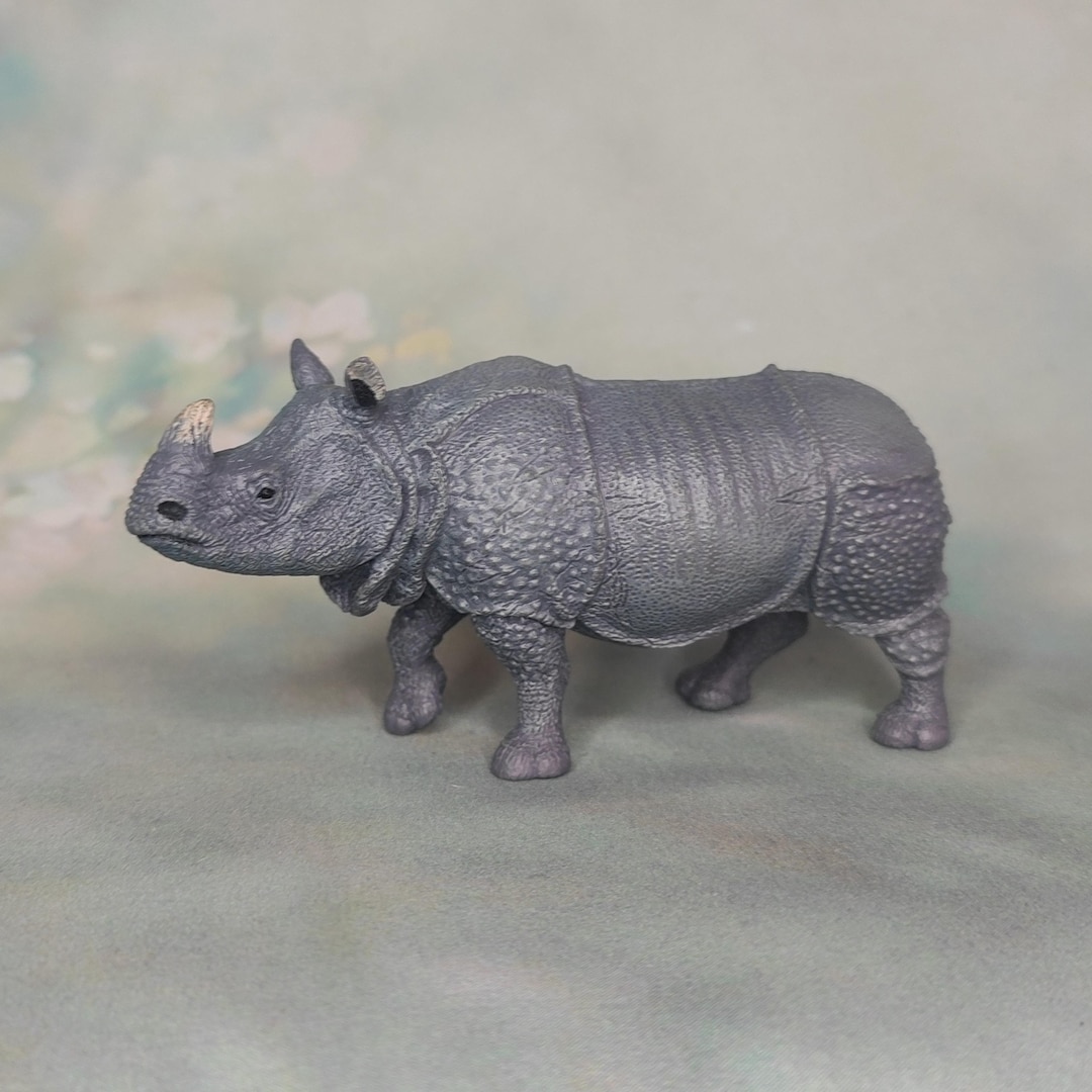 Papo 50147 Gray Indian Rhinoceros | Rare and Retired | 15 Cm or 5.9" - Etsy