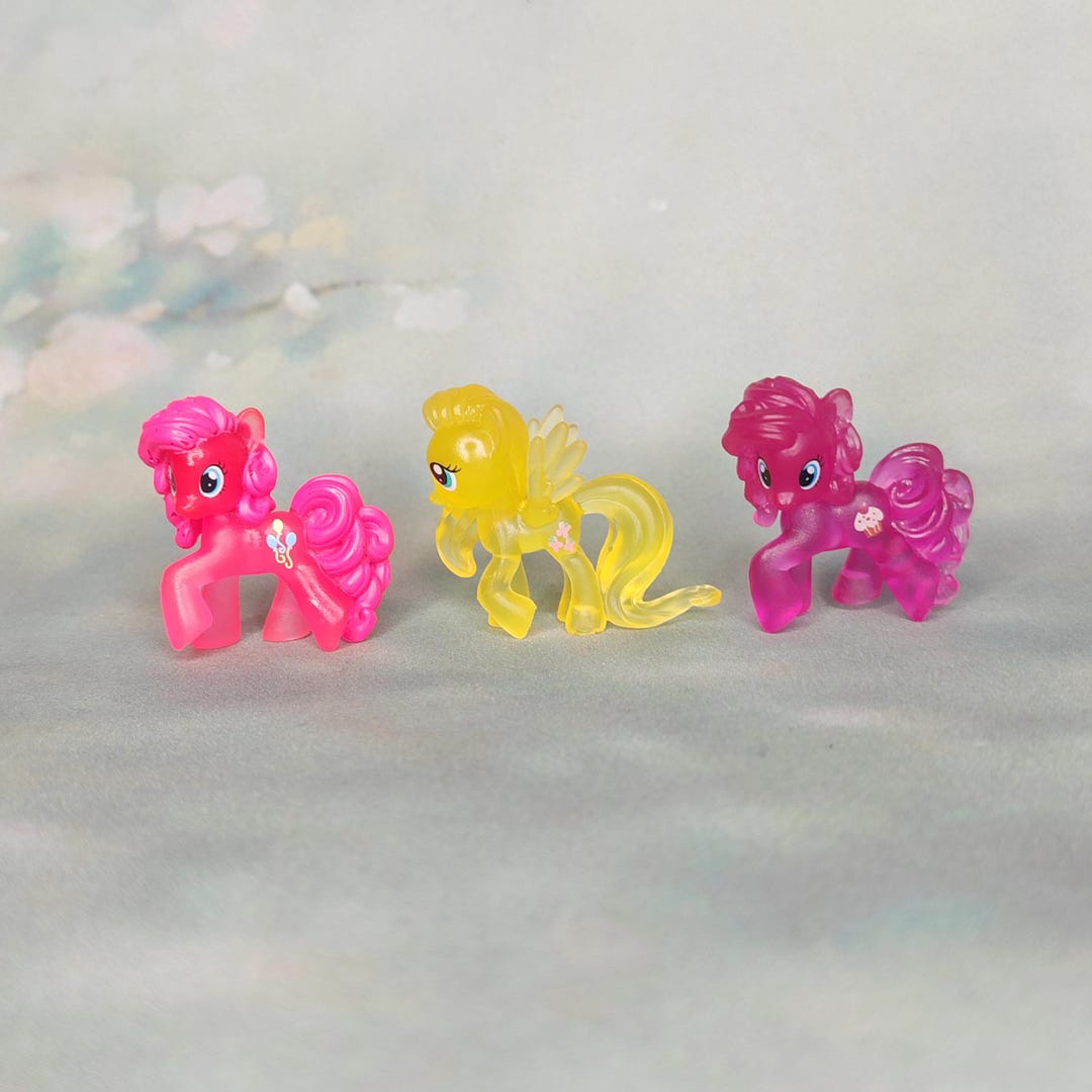 Set of 3 My Little Pony G4 Blind Bag Transparent Mini Figures Sugar ...