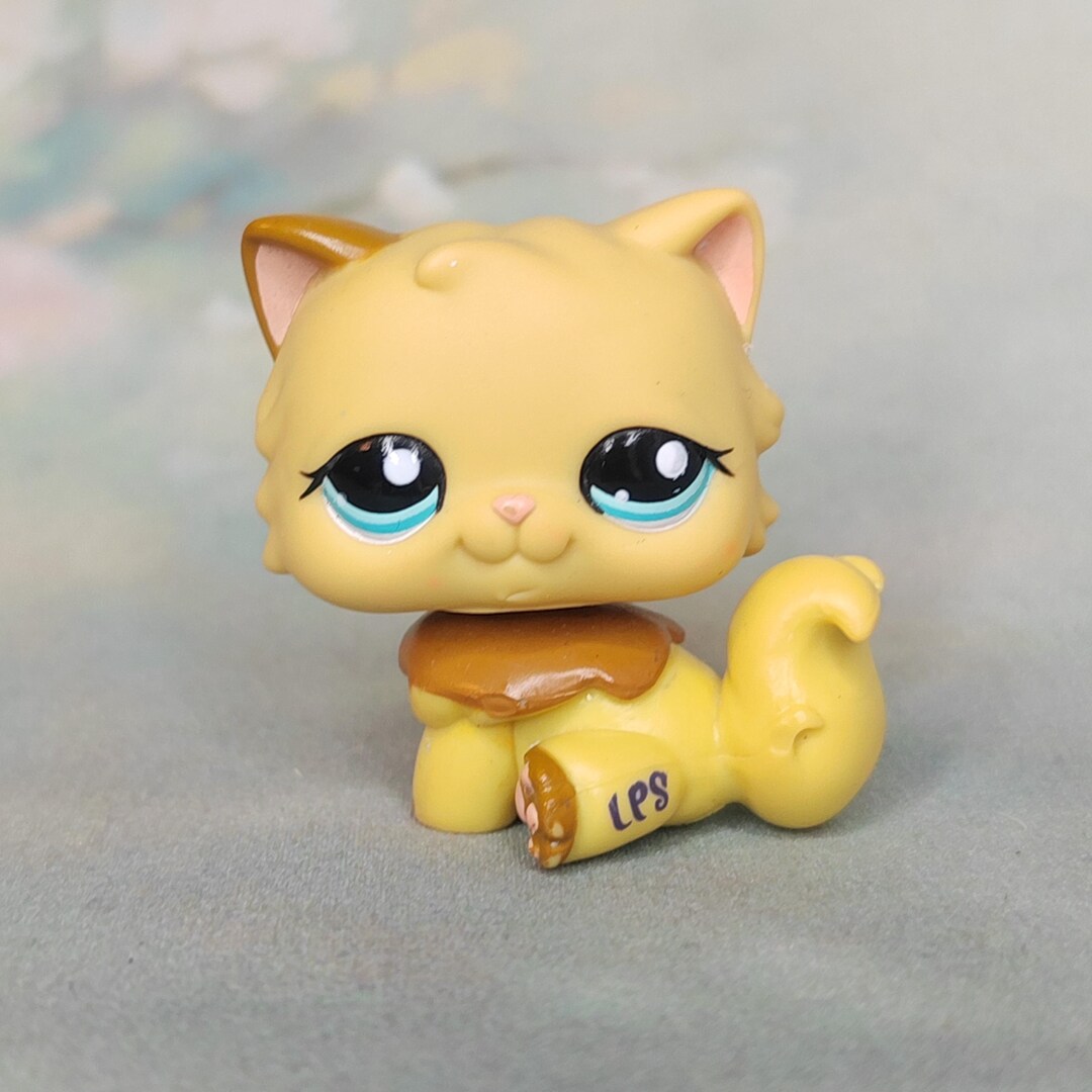 Authentic Littlest Pet Shop Tan Brown Cat Figurine #1673 | LPS Cats - Etsy