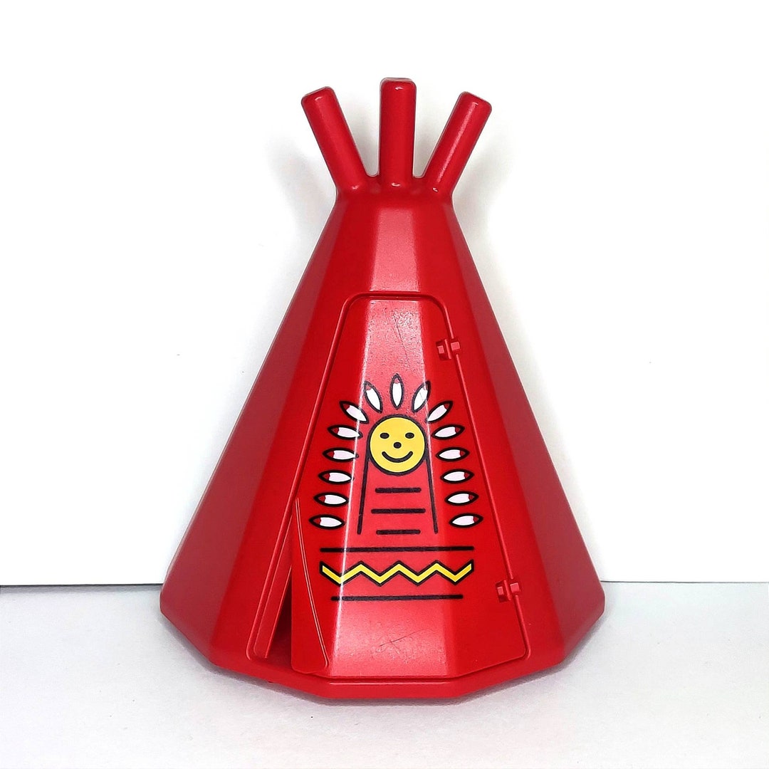 Rare Lego Duplo Indian Chief's Red Teepee Tent Dwelling for Family 2432 ...