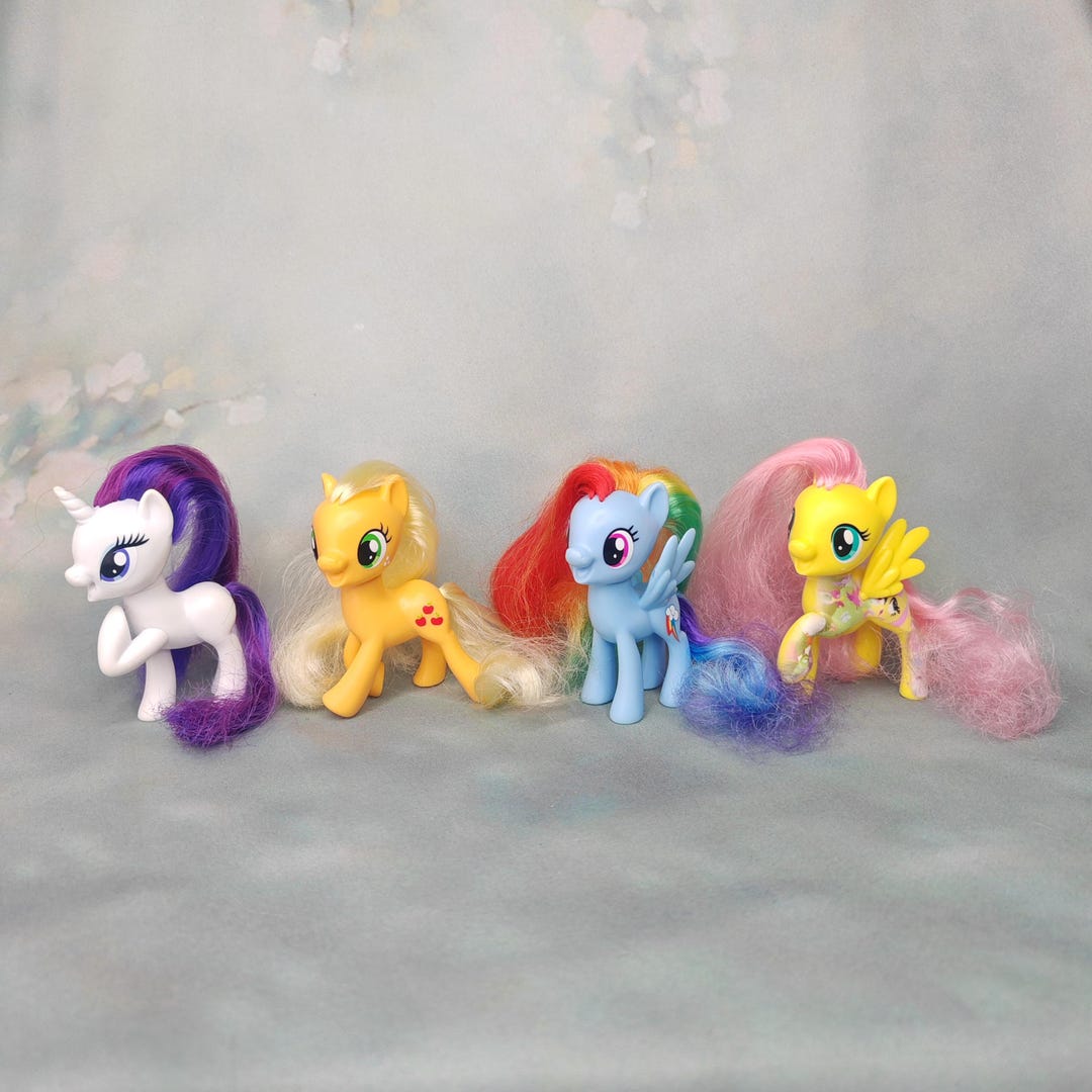 Set of 4 My Little Pony G4 | 9 Cm or 3.5" | Collectible MLP Brushable ...