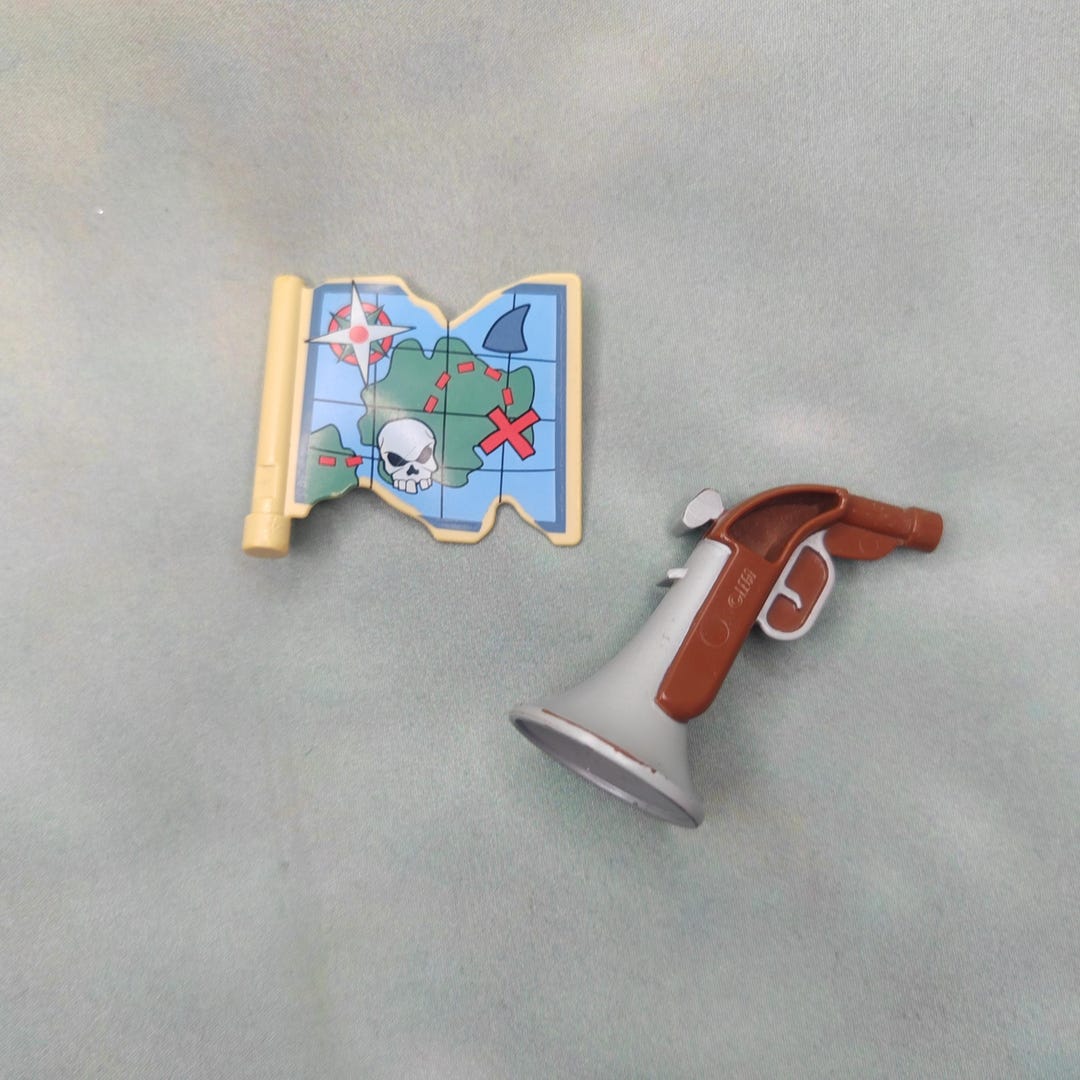 Set of Authentic Lego Duplo Pirate Map and Lego Double Piece Gun ...