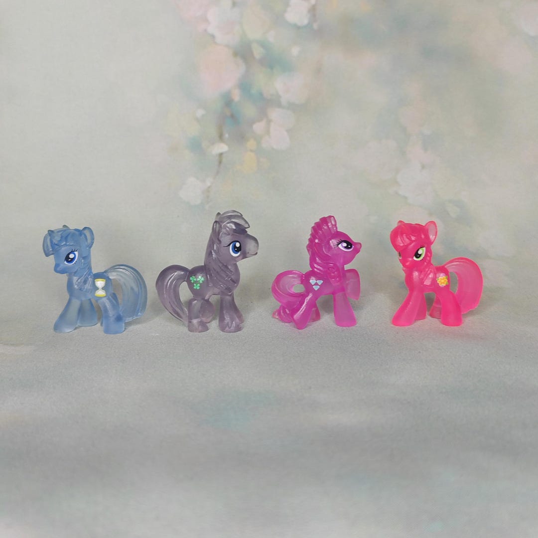 Set of 4 My Little Pony G4 Blind Bag Rare Mini Figures Lucky Clover ...