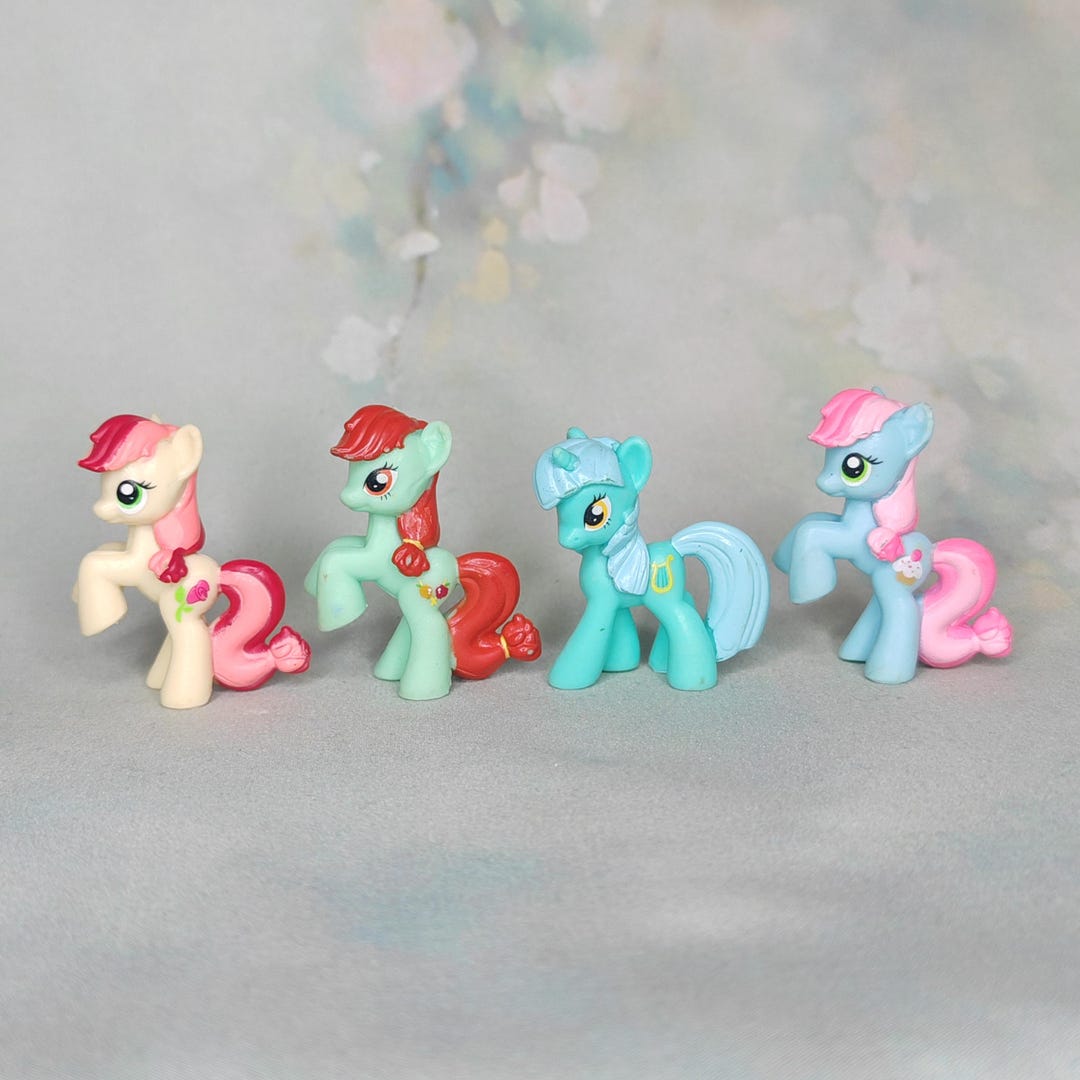 Set of 4 My Little Pony G4 Blind Bag Mini Figures Sweetie Blue Lyra ...