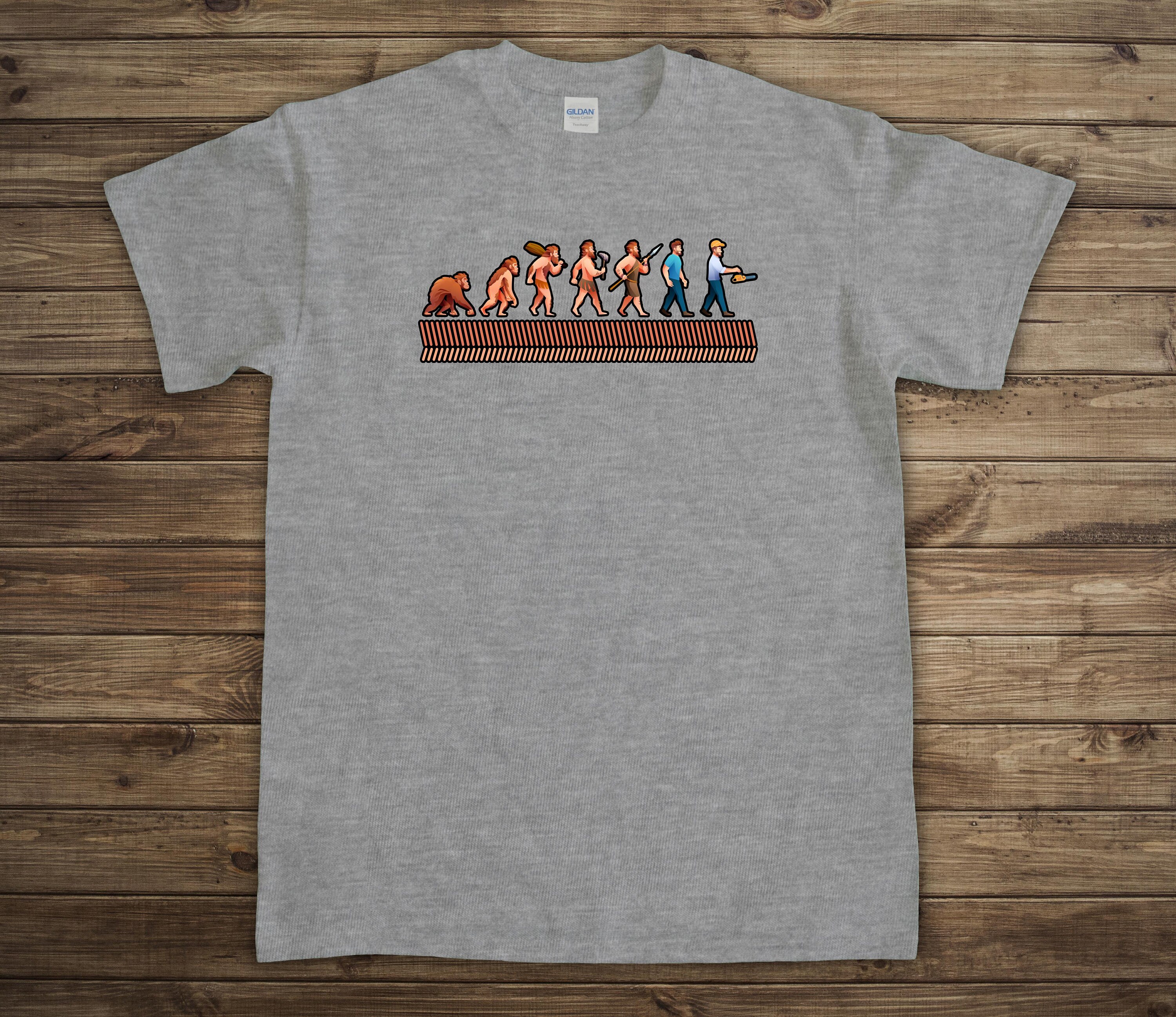 Evolution Shirt, Chainsaw Carving, Logger Shirt, Arborist Gift, Logger ...