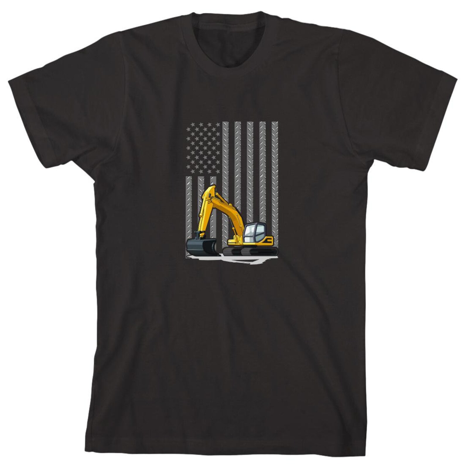 Patriotic Excavator Shirt, Excavator T-shirt, American Excavator Flag ...