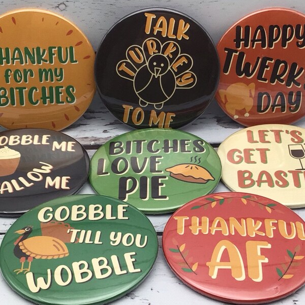 Thanksgiving Buttons - Etsy