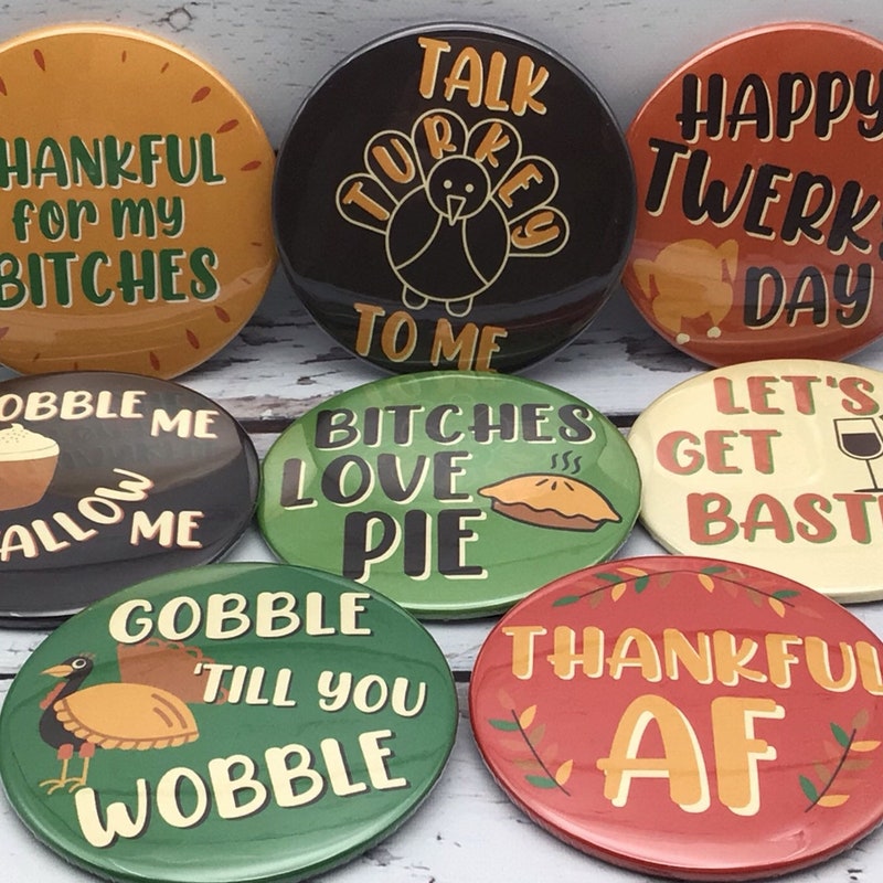 Thanksgiving Buttons - Etsy