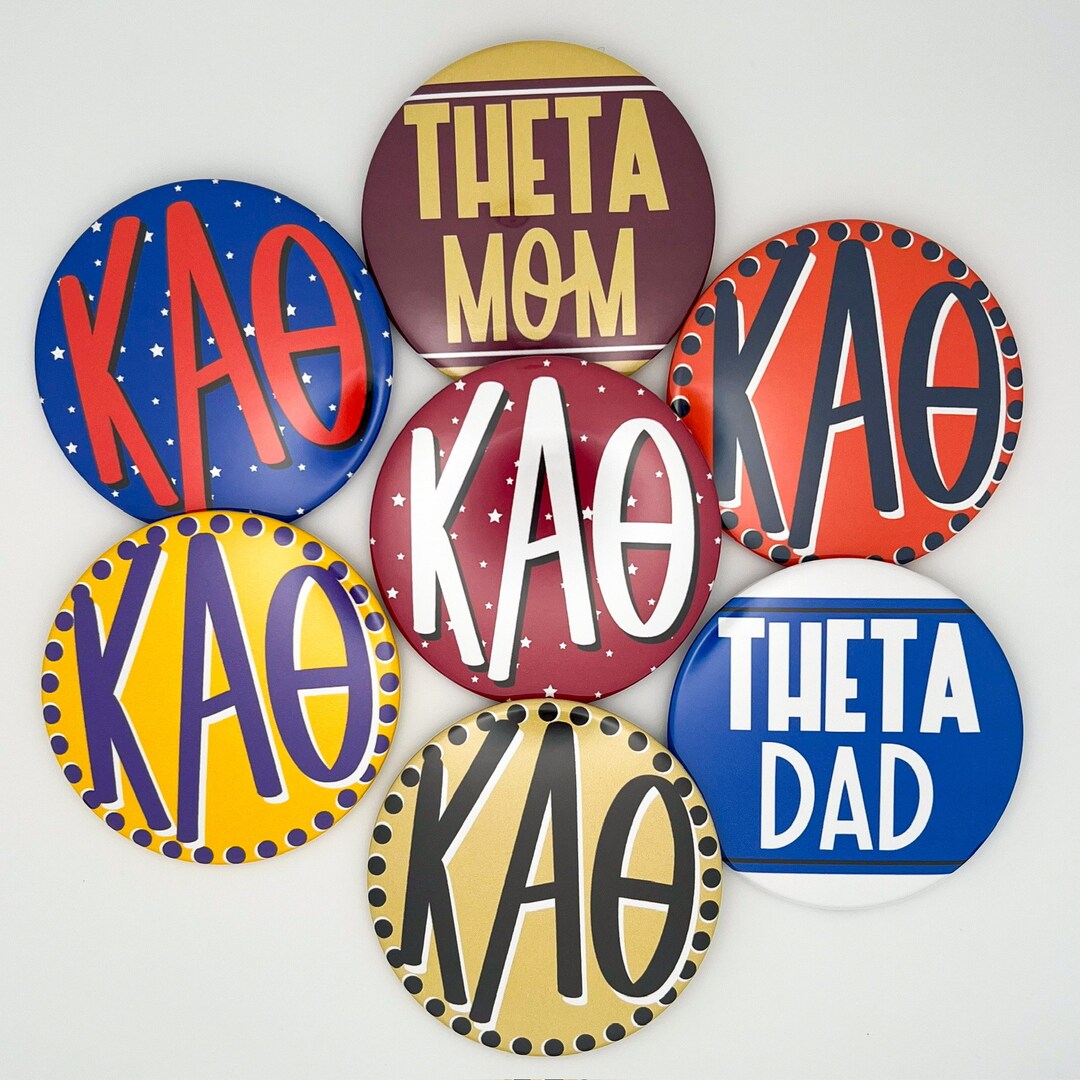Kappa Alpha Theta Buttons Officially Licensed Theta Pins, Big/little ...
