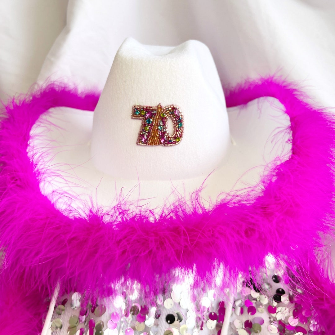 70 and Fabulous Birthday Hat | 70th Birthday Gift for Her, Milestone ...