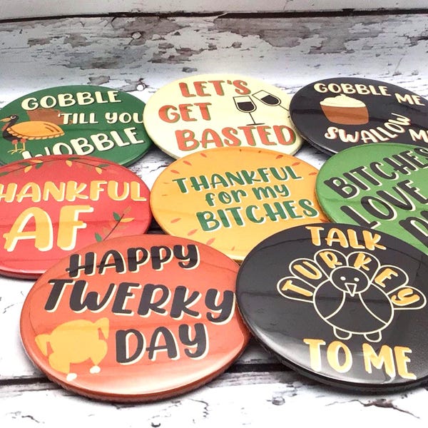 Thanksgiving Buttons - Etsy