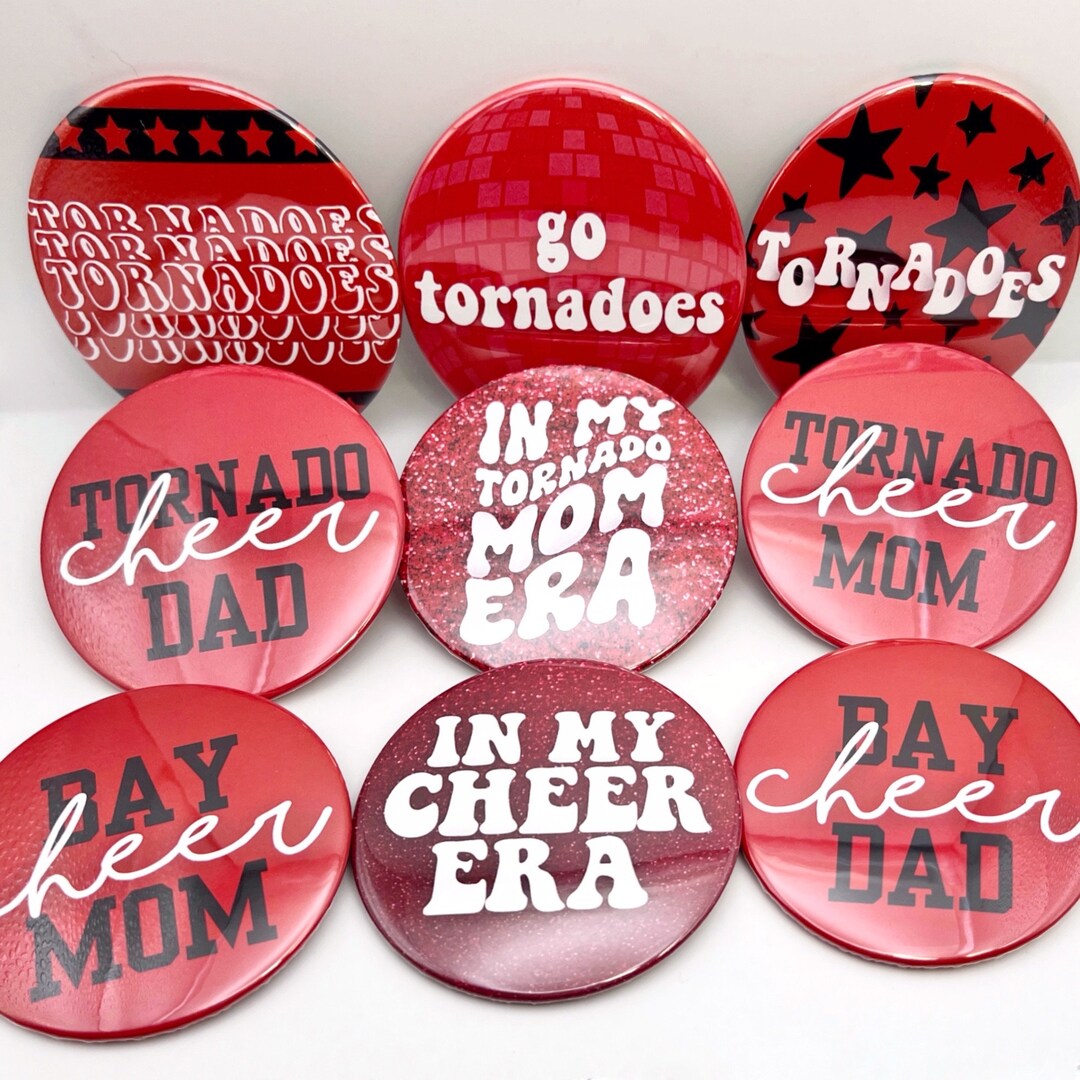 Tornado Football Gameday Buttons Cheerleading Gifts & Pins for Cheer ...
