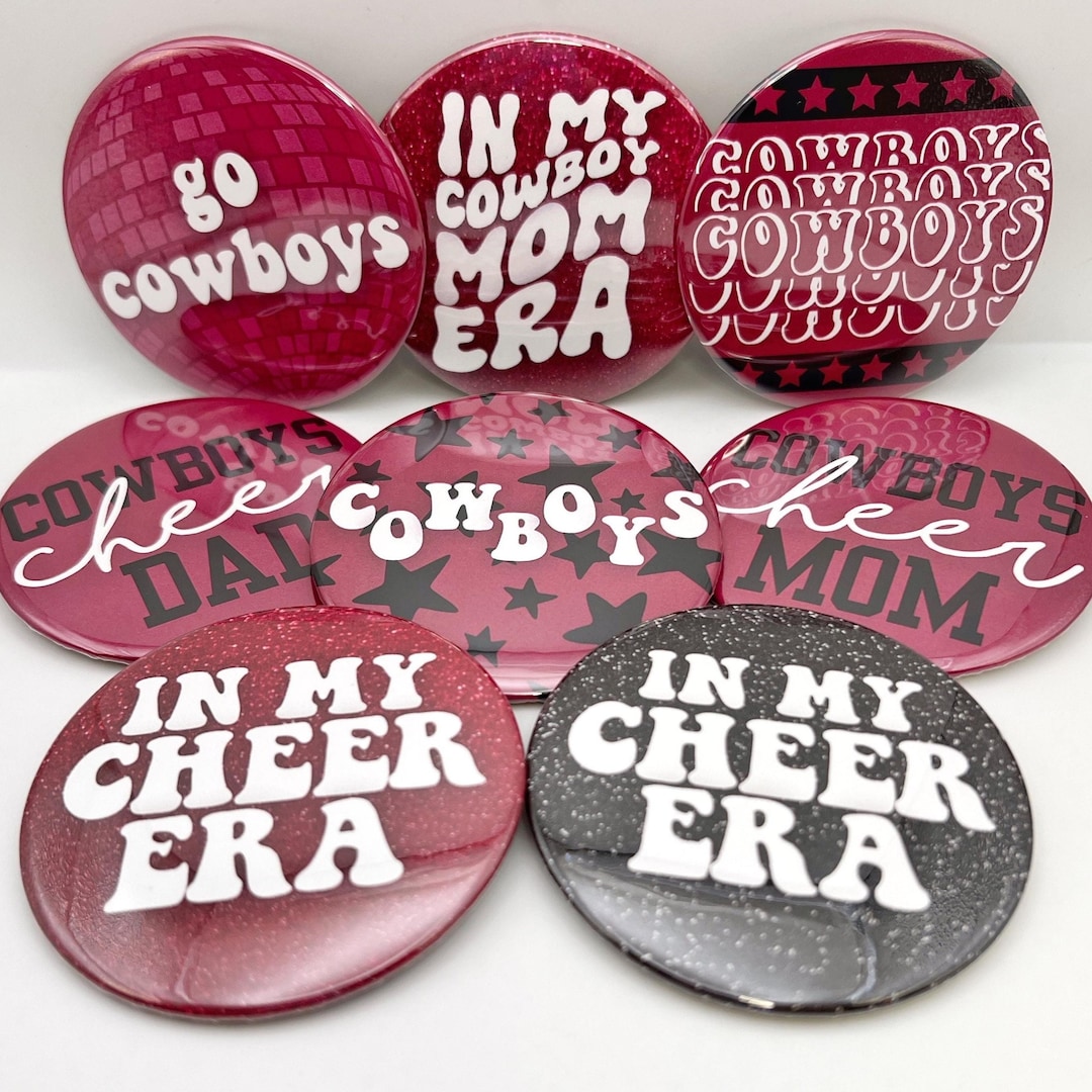 Cowboys Gameday Buttons | Cheerleading Pins & Gifts for Cowboys Fans - Etsy