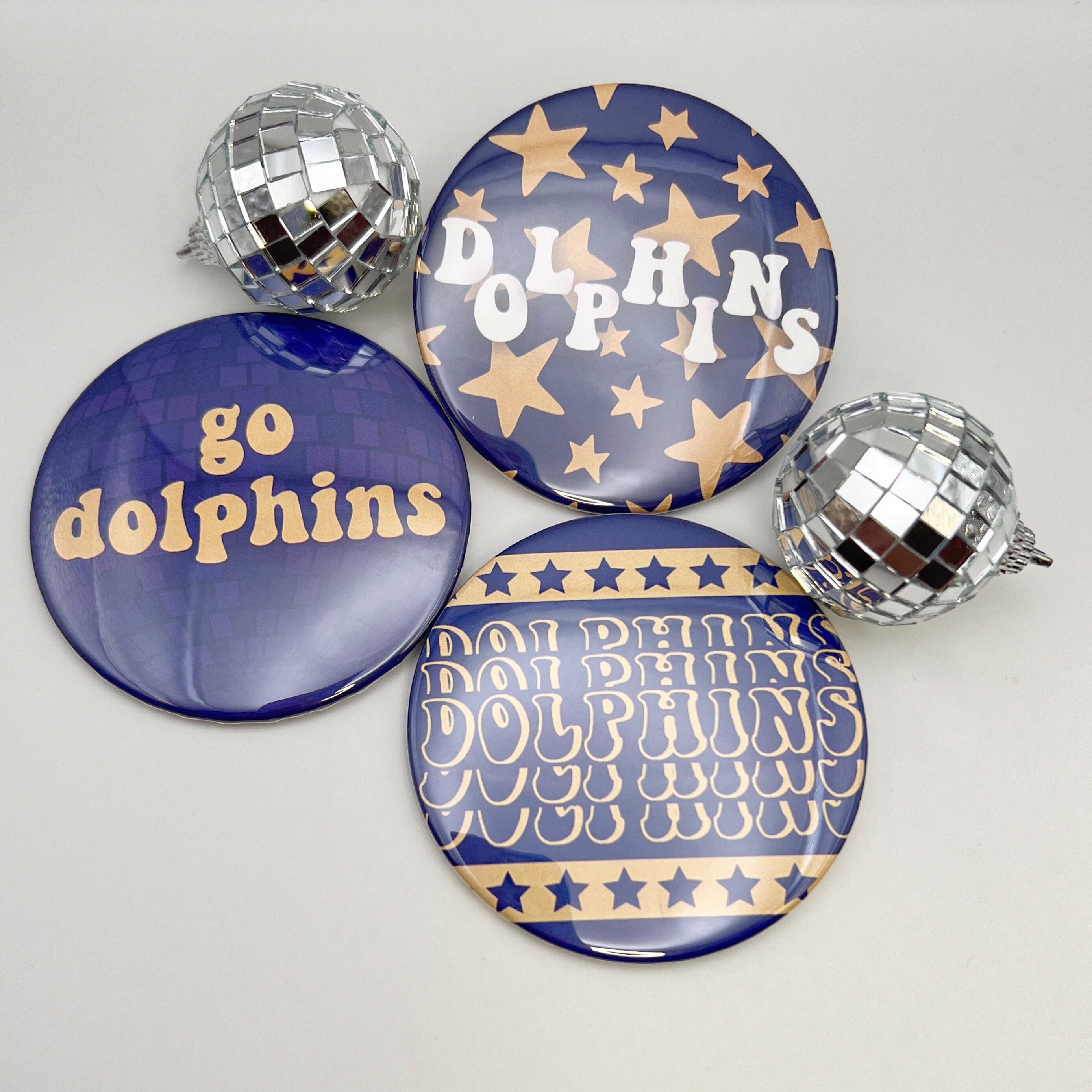 Dolphins Gameday Buttons | Cheerleading Gifts & Personalized Pins - Etsy