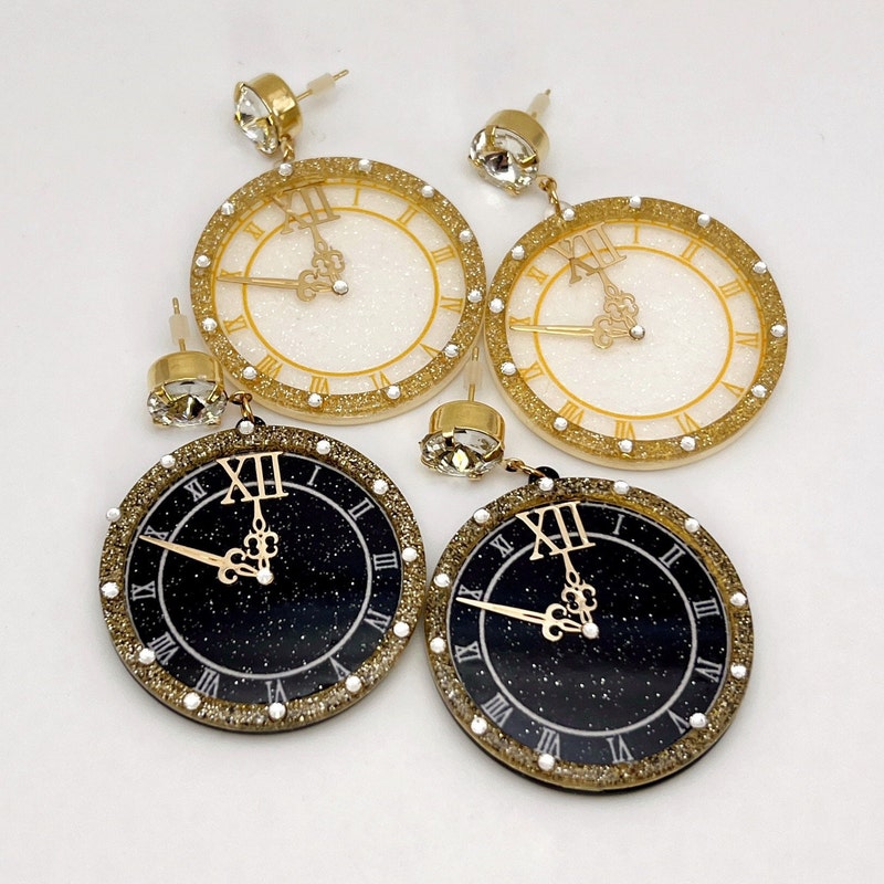 Clock Earrings - Etsy