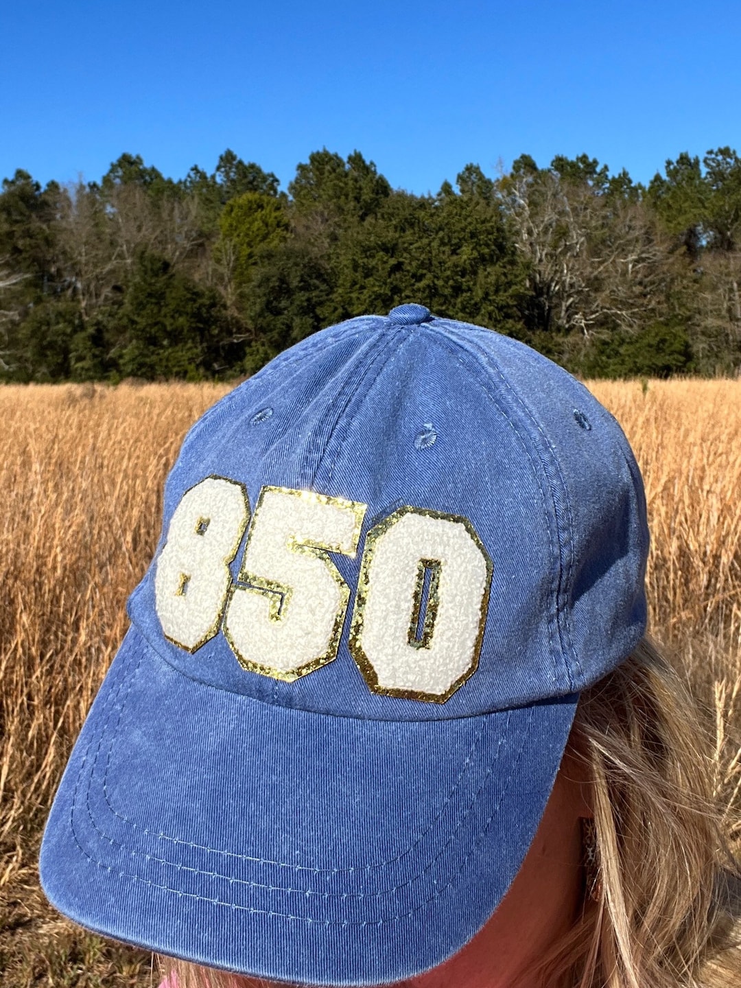 Area Code Chenille Patch Hat || Personalized Gifts Varsity Letters ...