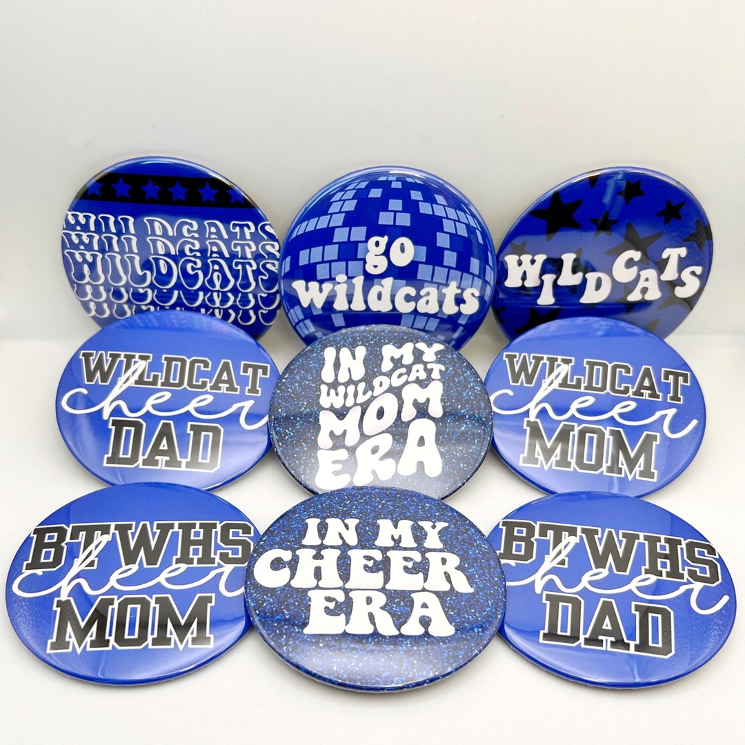 Wildcat Gameday Buttons | Cheerleading Gifts & Wildcats Spirit Pins - Etsy