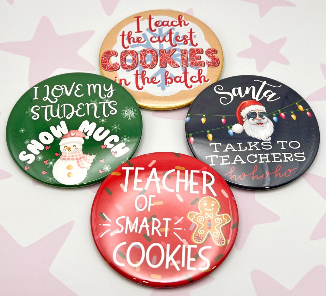 Christmas Teacher Pins Teacher Gifts, Secret Santa, Smart Cookies ...