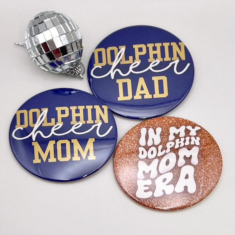 Dolphins Gameday Buttons | Cheerleading Gifts & Personalized Pins - Etsy